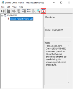 Using the Office Journal for Staff Reminders | The Dentrix Blog