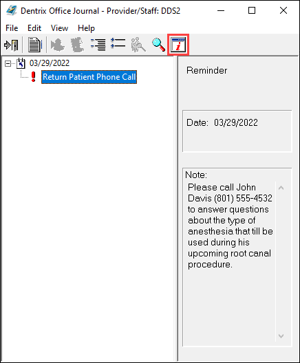 Using the Office Journal for Staff Reminders | The Dentrix Blog
