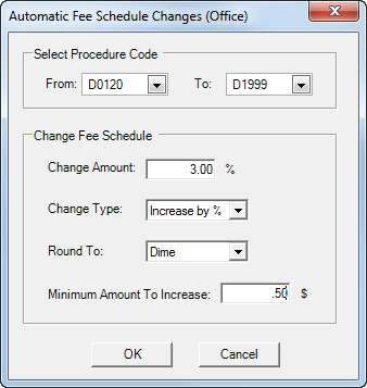 Updating Office Fees using the Automatic Fee Schedule Changes Utility ...