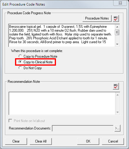 Copying Procedure Notes to Clinical Notes | The Dentrix Blog